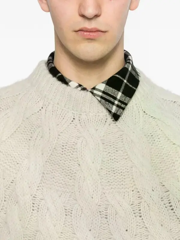 Junya Watanabe Cable-knit Crew-neck Sweater