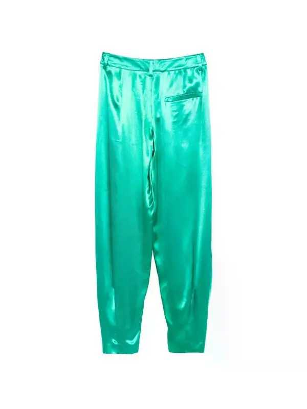 GENNY Pleated Tapered Trousers - Green