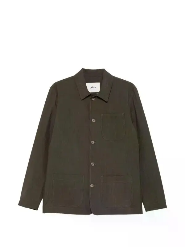 Altea Constantin Seersucker Shirt Jacket - Green