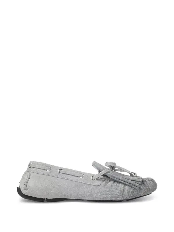 JIMMY CHOO Manon Tassel-detail Loafers - Grey