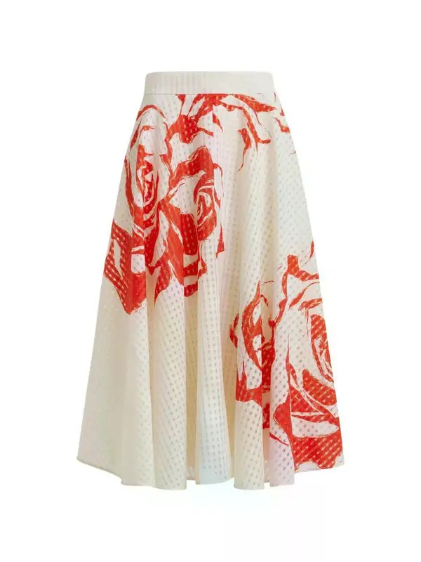 Essentiel Antwerp A-line Floral Print Skirt - White
