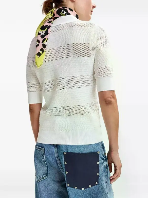Essentiel Antwerp Bow-embellished Polo Top - White