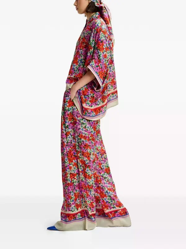 Essentiel Antwerp Floral Print Trousers - Red