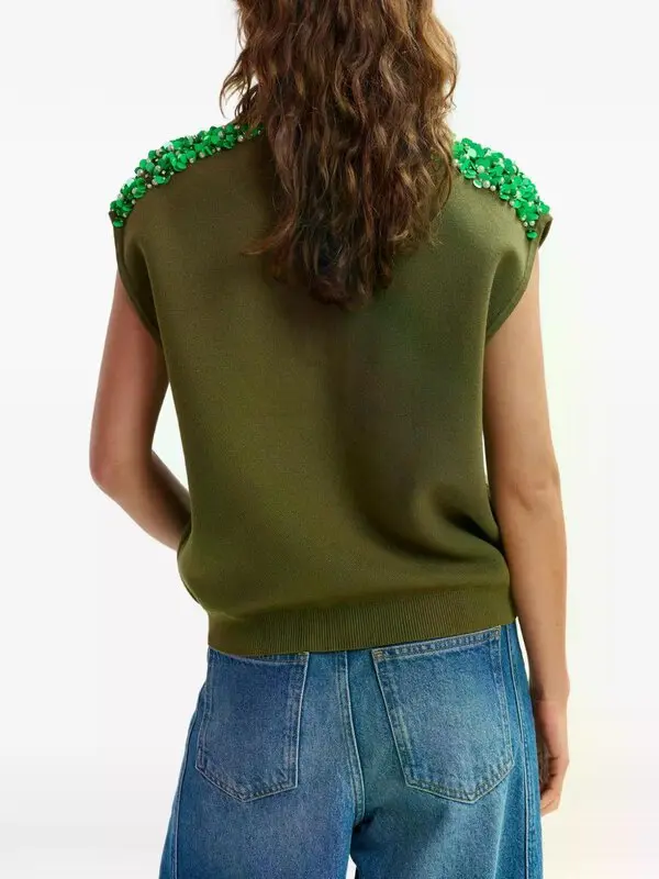 Essentiel Antwerp Beaded Polo Top