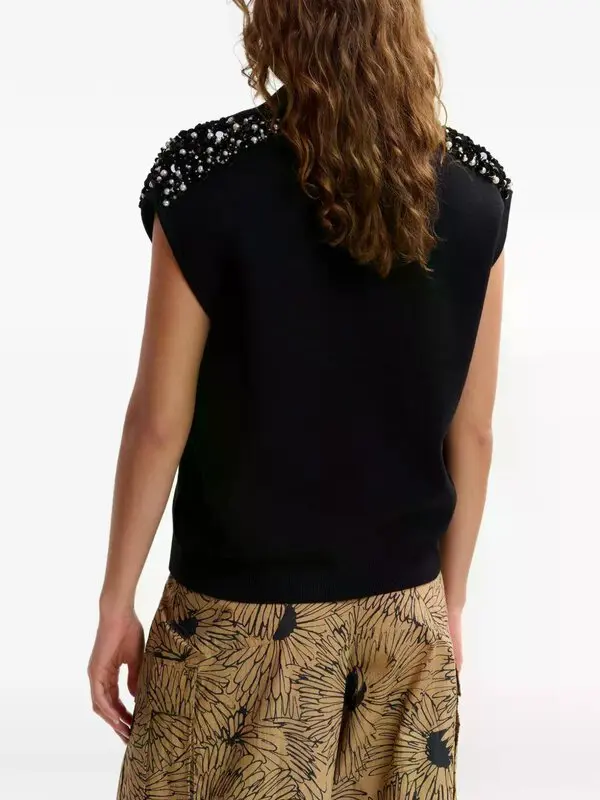 Essentiel Antwerp Sequin Embellished Polo Top