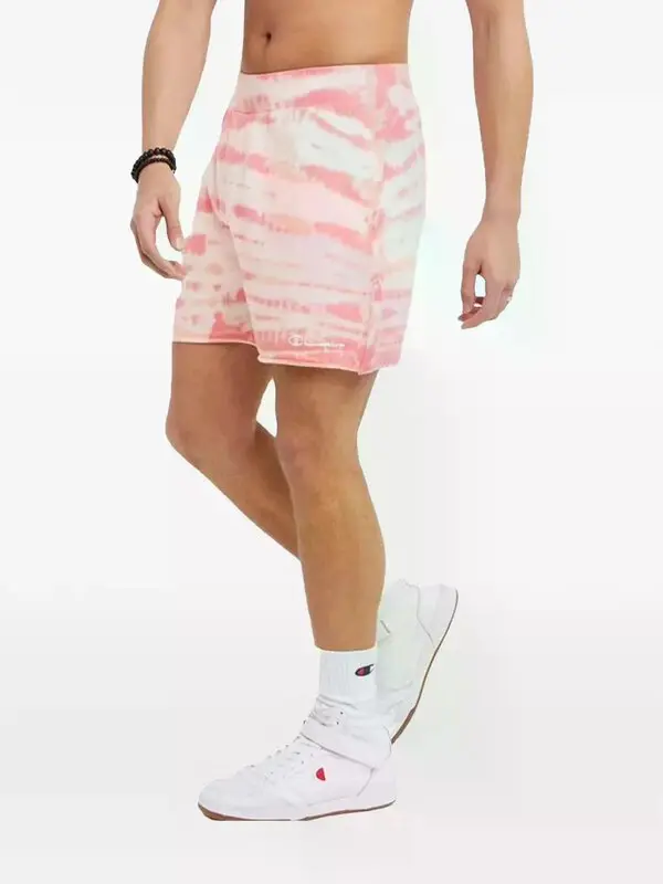 Champion Tie-dye Fleece Track Shorts - Pink