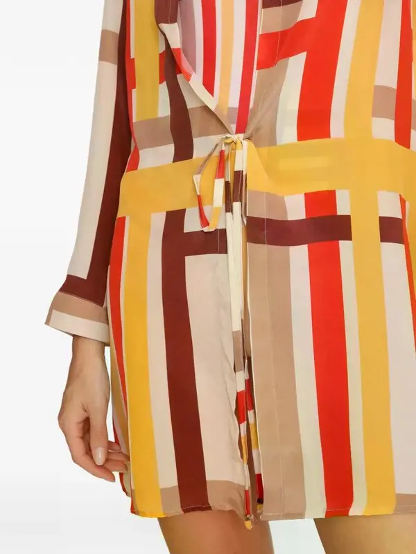 AMIR SLAMA Striped Tie-waist Dress