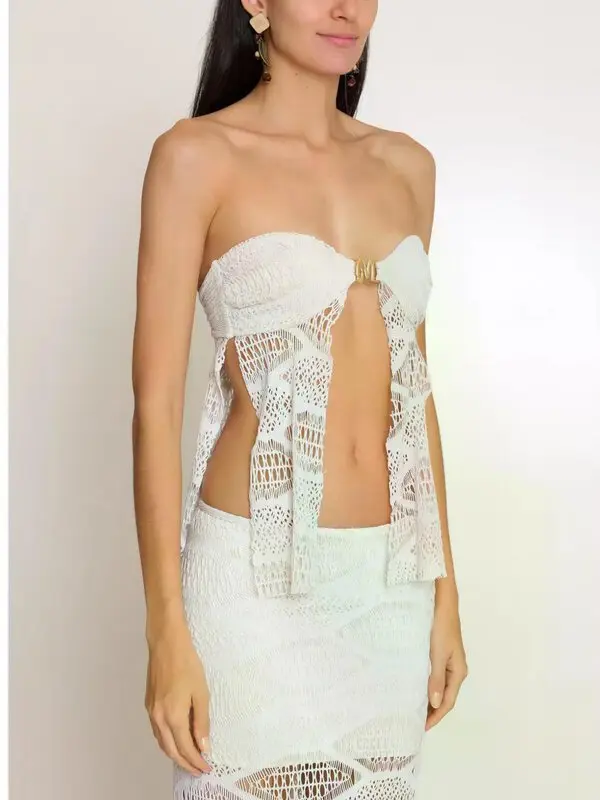 AMIR SLAMA Metal Detail Bandeau Top