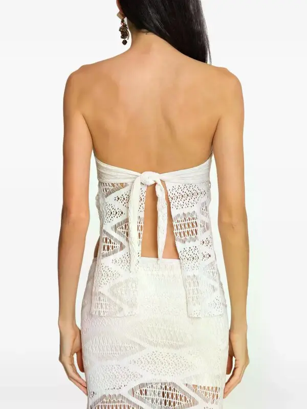 AMIR SLAMA Metal Detail Bandeau Top