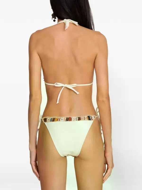 AMIR SLAMA Striped Beachwear With Fringe