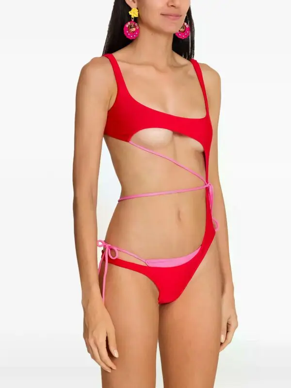 AMIR SLAMA Cut-out Tie One-piece Swimsuit