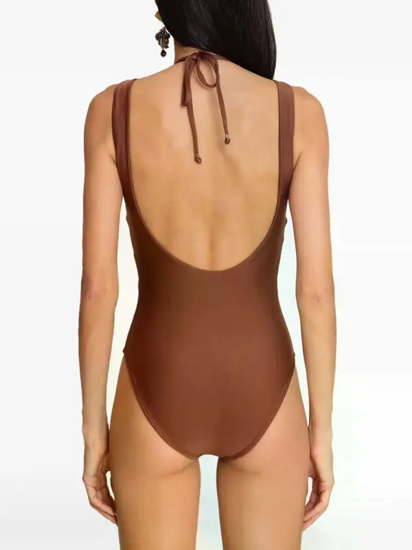 AMIR SLAMA Tie-fastening Cutout One-piece Swimsuit