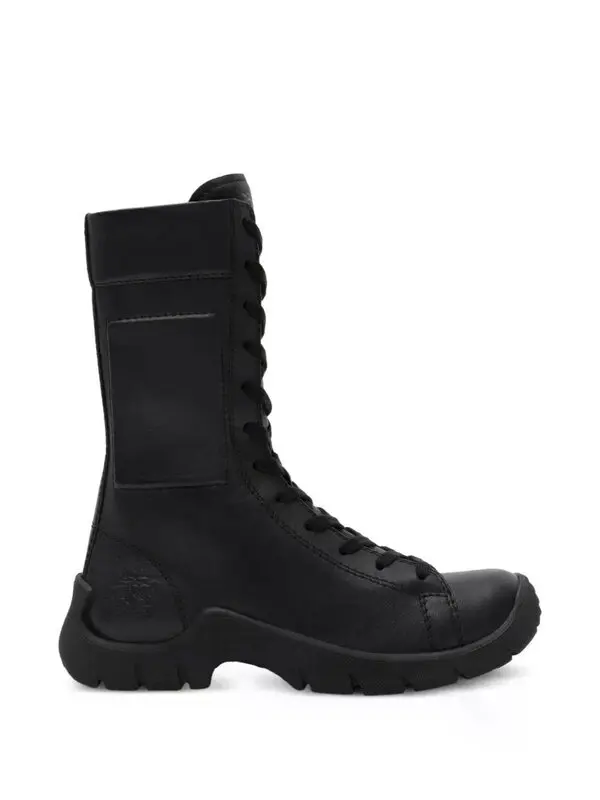 Burberry Leather Tone Boots - Black