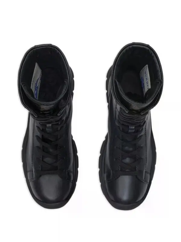 Burberry Leather Combat Boots