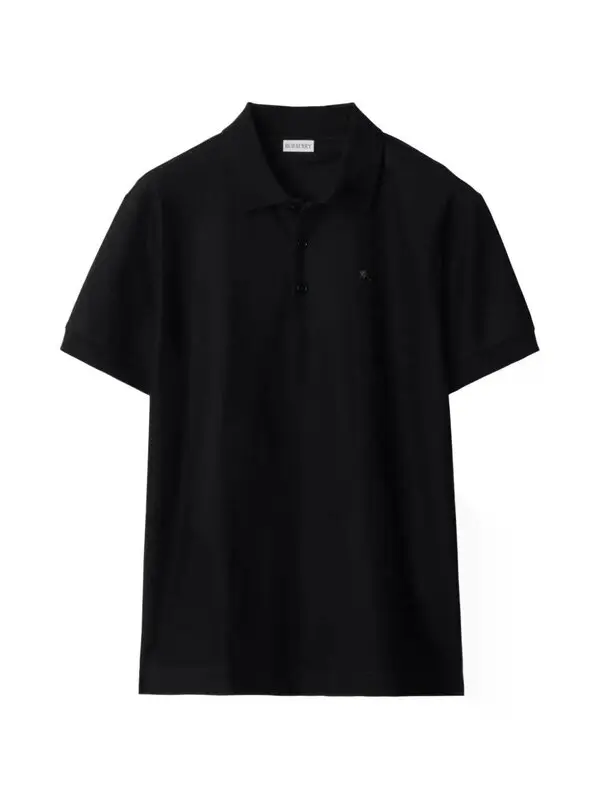 Burberry Metal Ekd Cotton Polo Shirt - Black