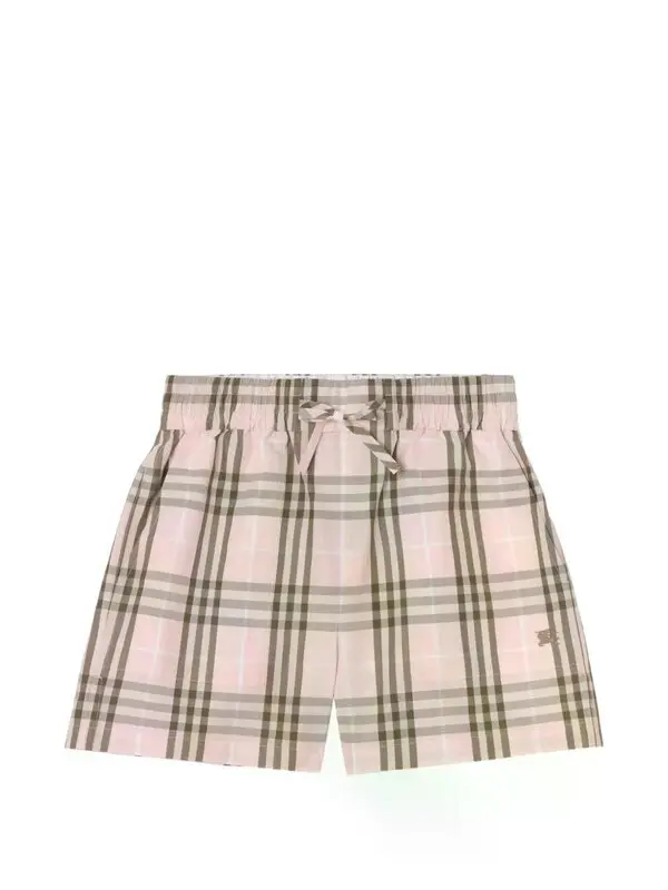 Burberry Check Cotton Shorts - Pink