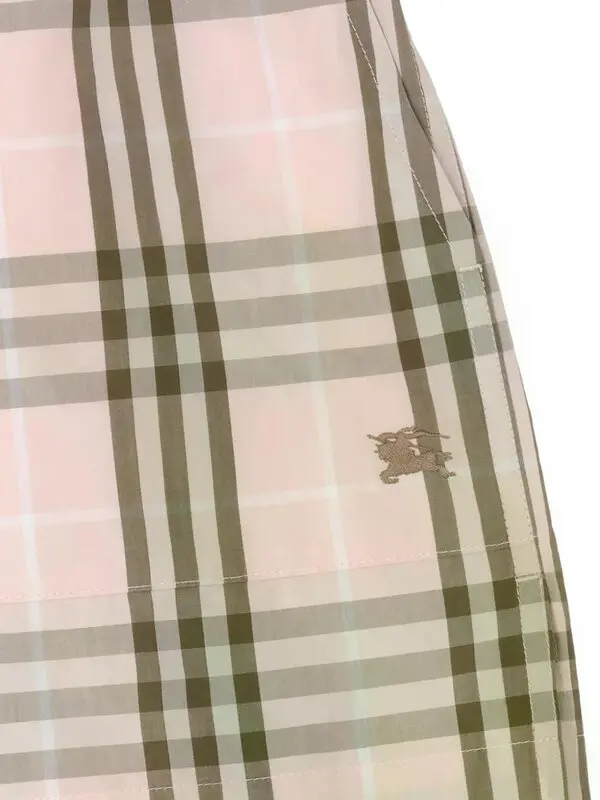 Burberry Check Cotton Shorts - Pink