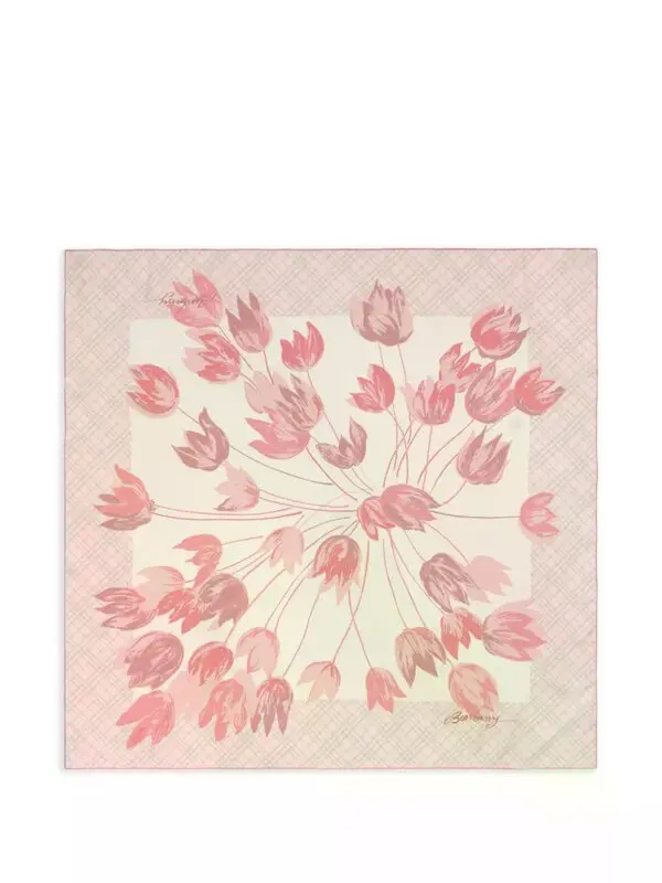 Burberry Tulips Silk Scarf