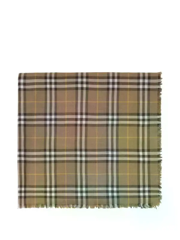Burberry Check Cashmere Silk Scarf - Neutrals
