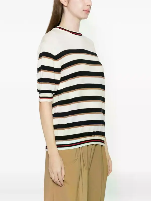 Herno Striped Short-sleeve T-shirt - White