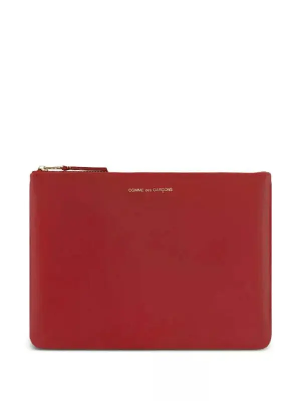 Comme Des Garçons Zip-around Leather Wallet - Red
