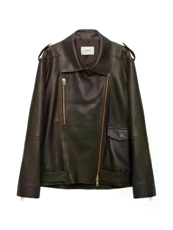 Dorothee Schumacher Leather Zip-up Jacket - Brown