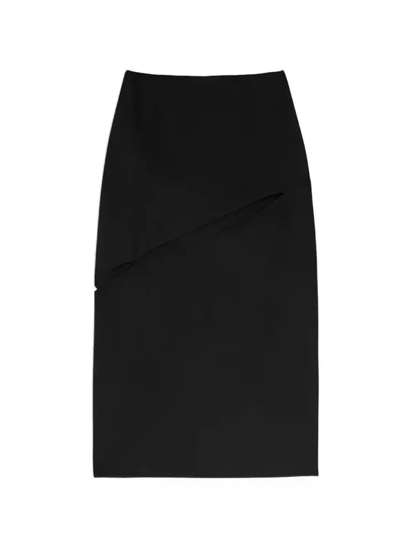 JIL SANDER Cut-out Midi Skirt - Black