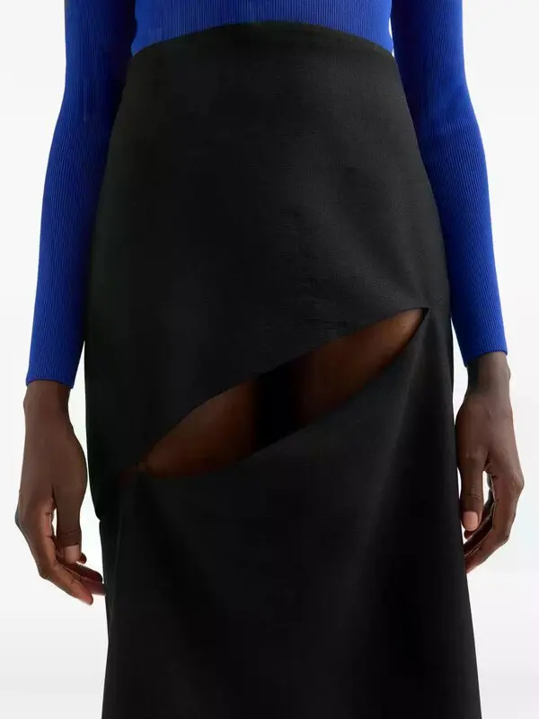 JIL SANDER Cut-out Midi Skirt