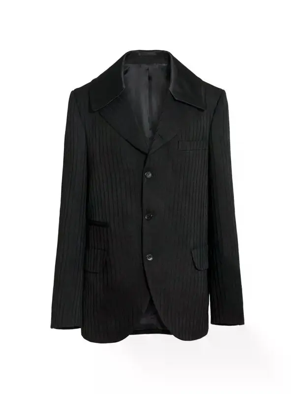 Comme Des Garçons Striped Blazer - Black