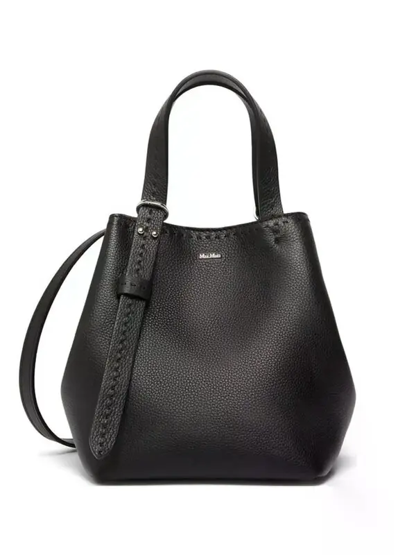 Max Mara Top-handles Leather Tote Bag - Black
