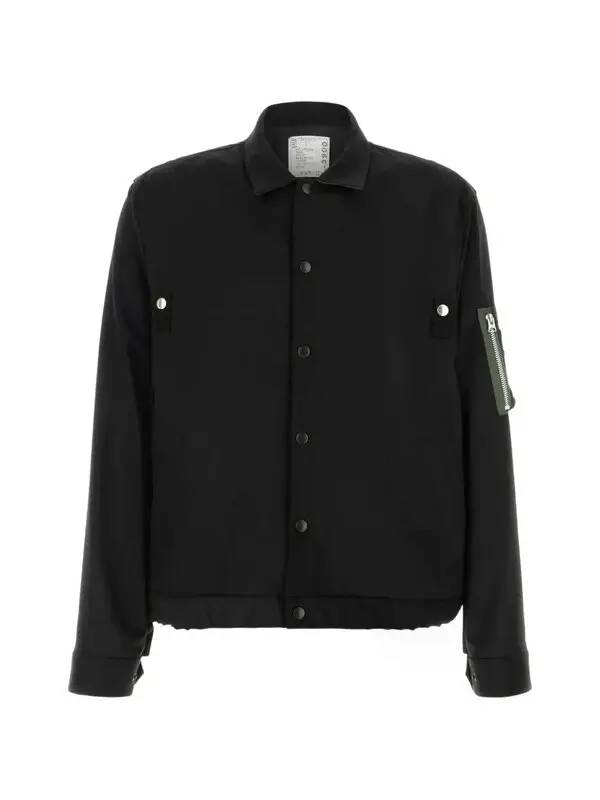 Sacai Twill Shirt Jacket - Black