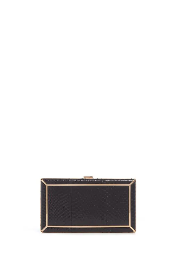 Gabriela Hearst Callas Clutch In Snakeskin - Black