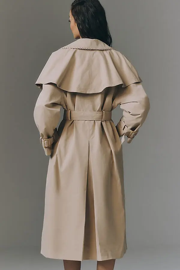 Anthropologie Capelet Trench Coat