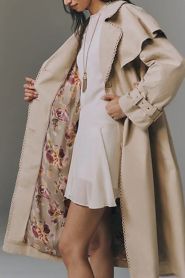 Anthropologie Capelet Trench Coat