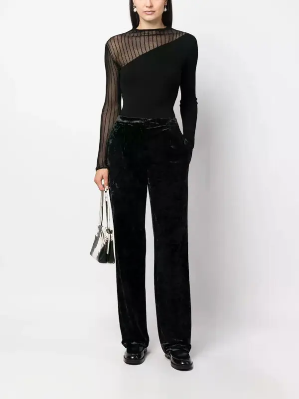 Patrizia Pepe Semi-sheer Asymmetric Jumper