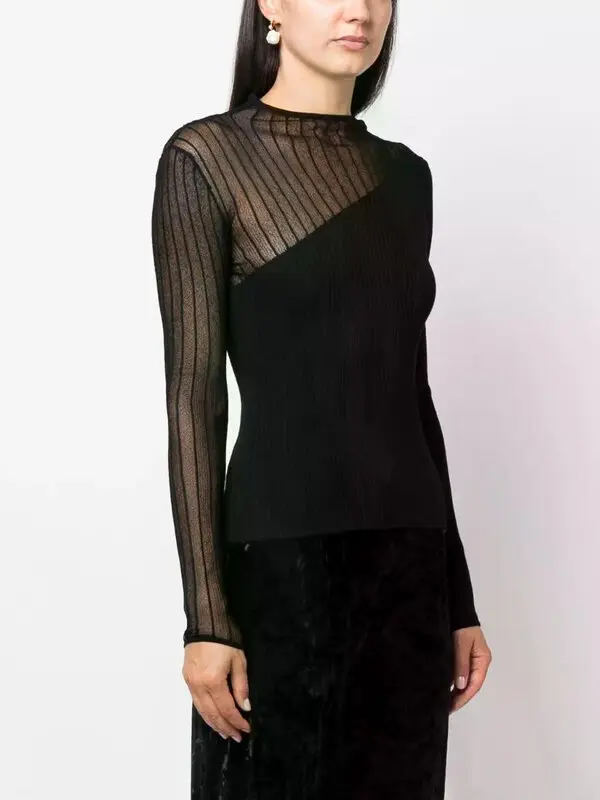 Patrizia Pepe Semi-sheer Asymmetric Jumper