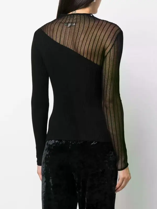 Patrizia Pepe Semi-sheer Asymmetric Jumper