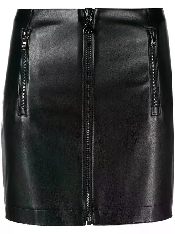 Patrizia Pepe Patent Zip-up Mini Skirt
