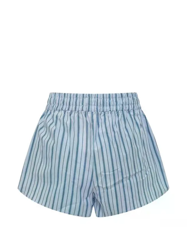 A PAPER KID Striped Cotton Shorts