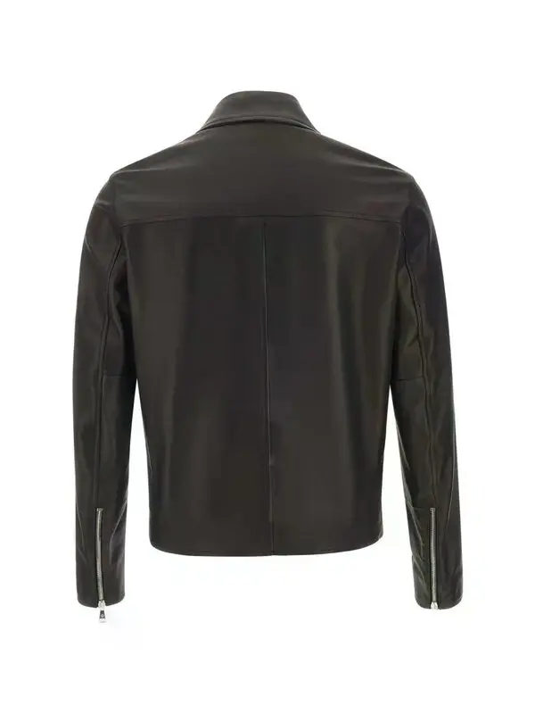 Tagliatore Zipped Leather Jacket