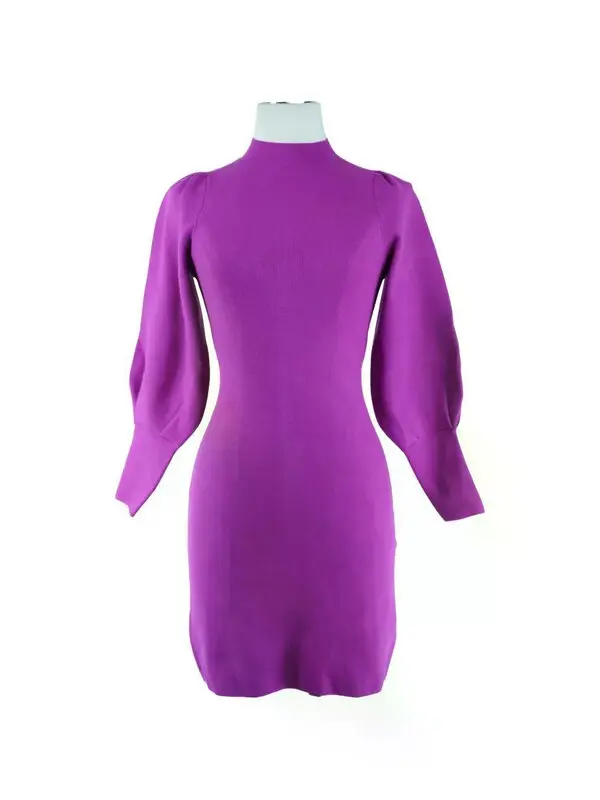Sézane High-neck Long-sleeve Mini Dress