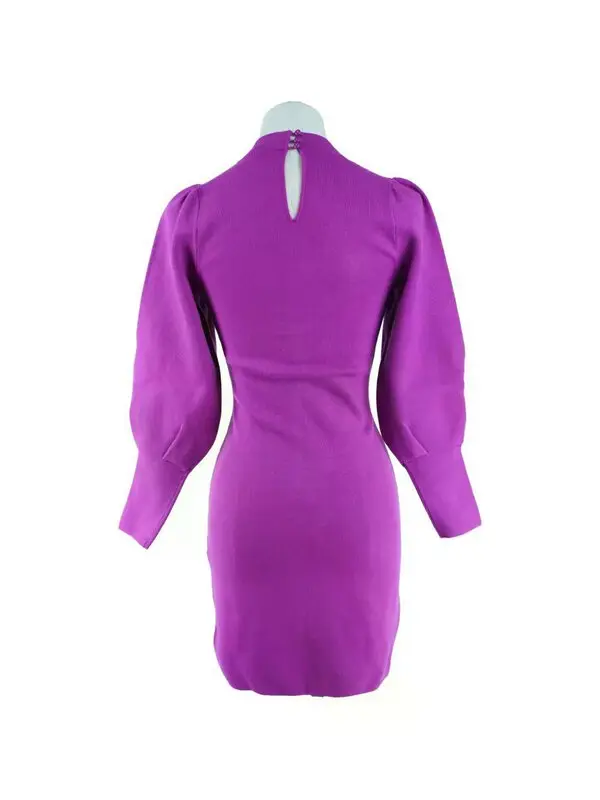 Sézane High-neck Long-sleeve Mini Dress