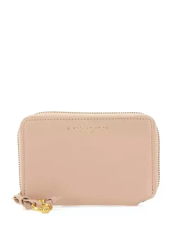 GIANNI CHIARINI Zipped Leather Wallet - Neutrals
