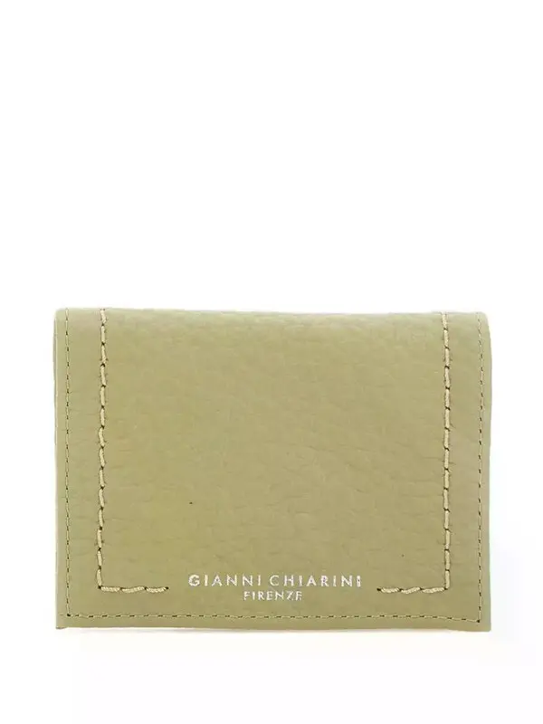 GIANNI CHIARINI Bubble Contrast-stitching Card Holder - Green