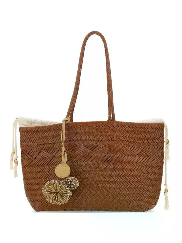 GIANNI CHIARINI Paloma Woven Shoulder Bag - Brown