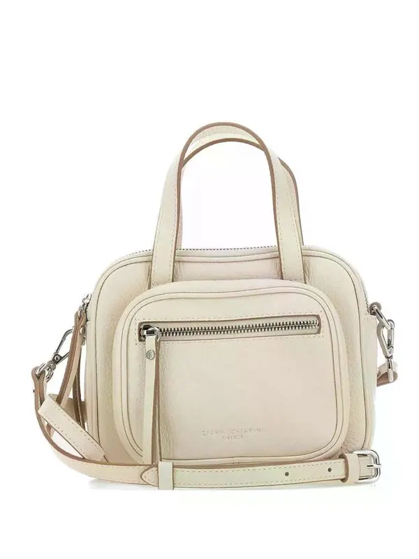 GIANNI CHIARINI Carre Zip-pocket Leather Tote Bag - Neutrals