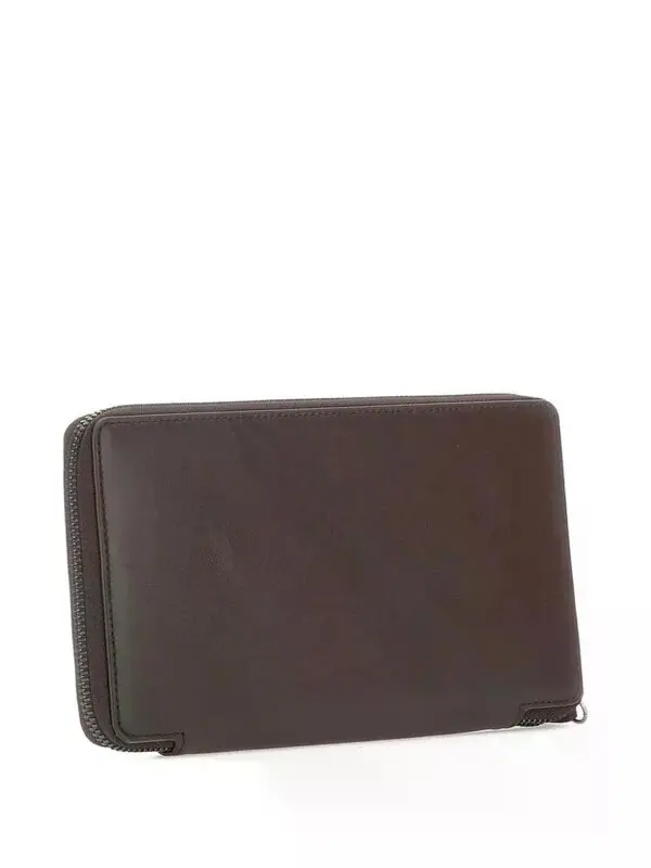 GIANNI CHIARINI Zipped Leather Wallet - Brown