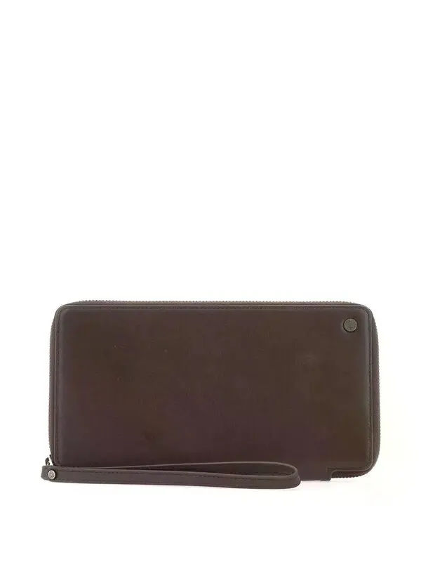 GIANNI CHIARINI Zipped Leather Wallet - Brown