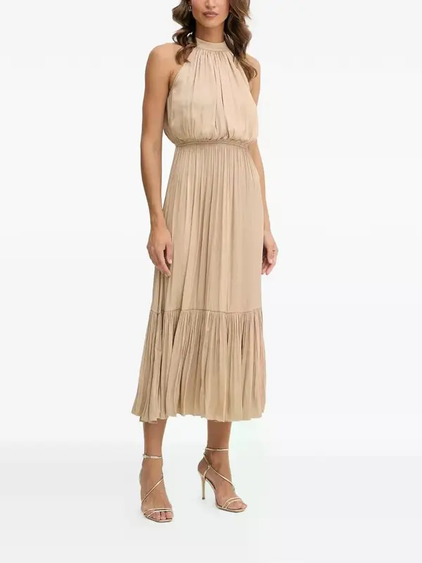 MORGAN Pleated Midi Dress - Neutrals