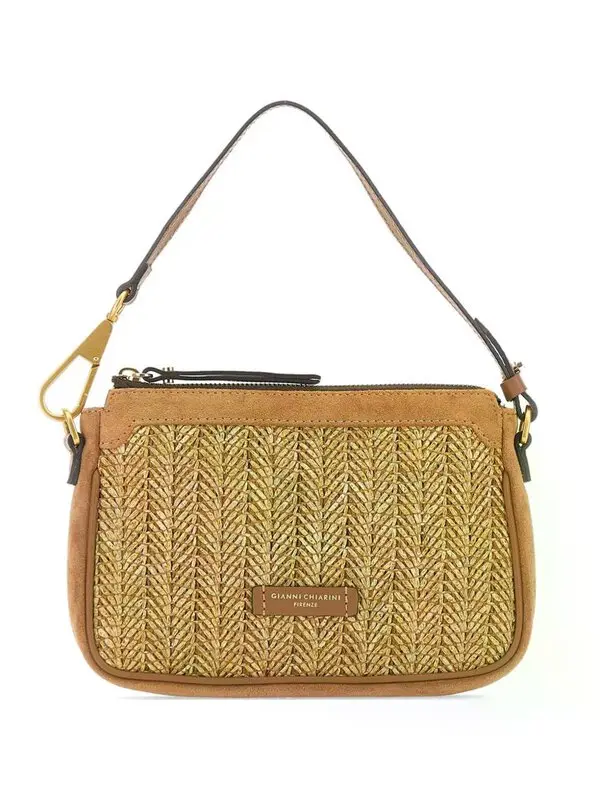 GIANNI CHIARINI Brooke Woven-straw Shoulder Bag - Neutrals